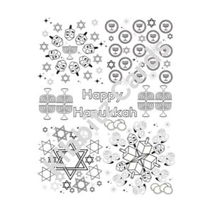 Hanukkah Coloring Pages, Jewish Holiday Activity Book, Digital Download ...