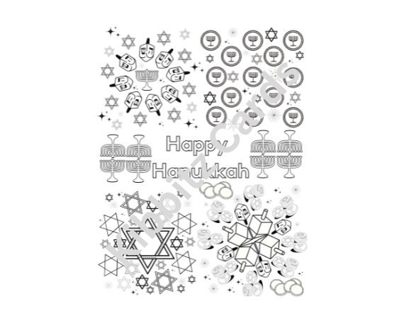 Hanukkah Coloring Pages Jewish Holiday Activity Book Digital - Etsy