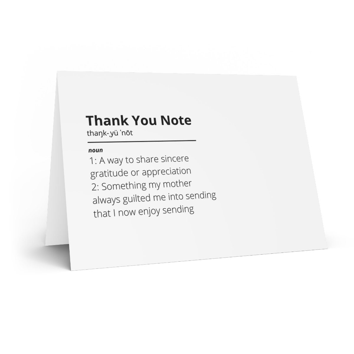 Thank You Note Card, Funny Greeting Card, Digital Download Cards, Funny ...