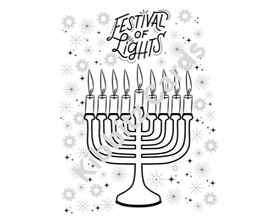 Hanukkah Coloring Pages Jewish Holiday Activity Book Digital - Etsy