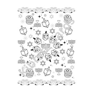 Hanukkah Coloring Pages, Jewish Holiday Activity Book, Digital Download ...