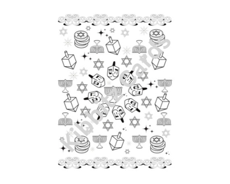 Hanukkah Coloring Pages Jewish Holiday Activity Book Digital - Etsy