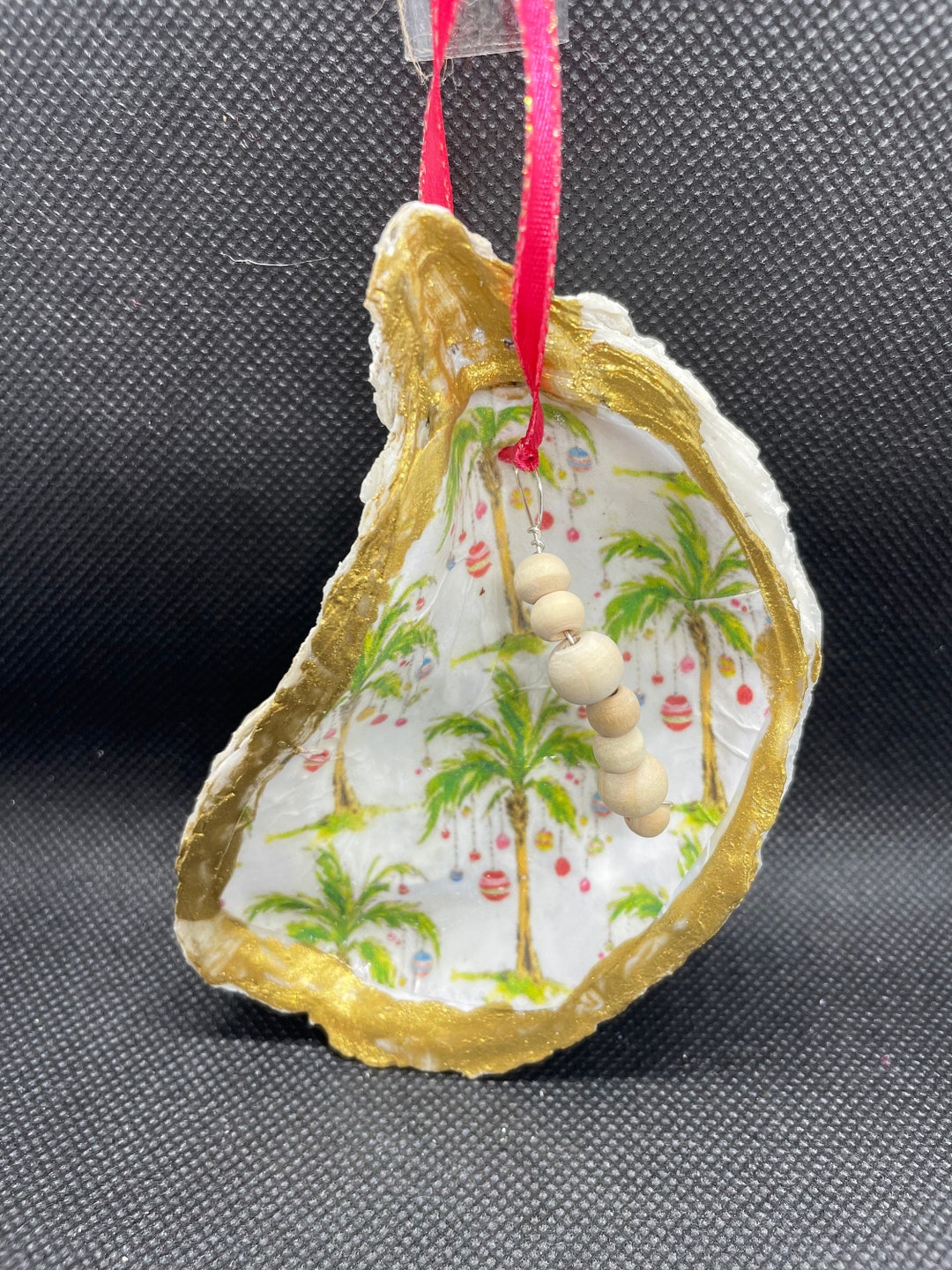Palm Tree Oyster Shell Ornament - Etsy