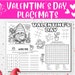 Valentine's Day Activity Placemats for Kids of All Ages 12 Different ...