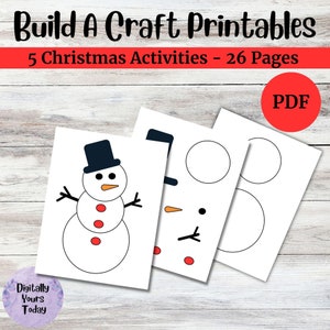 Build A Craft Activity Set | Build a Snowman | Build a Christmas Tree ...