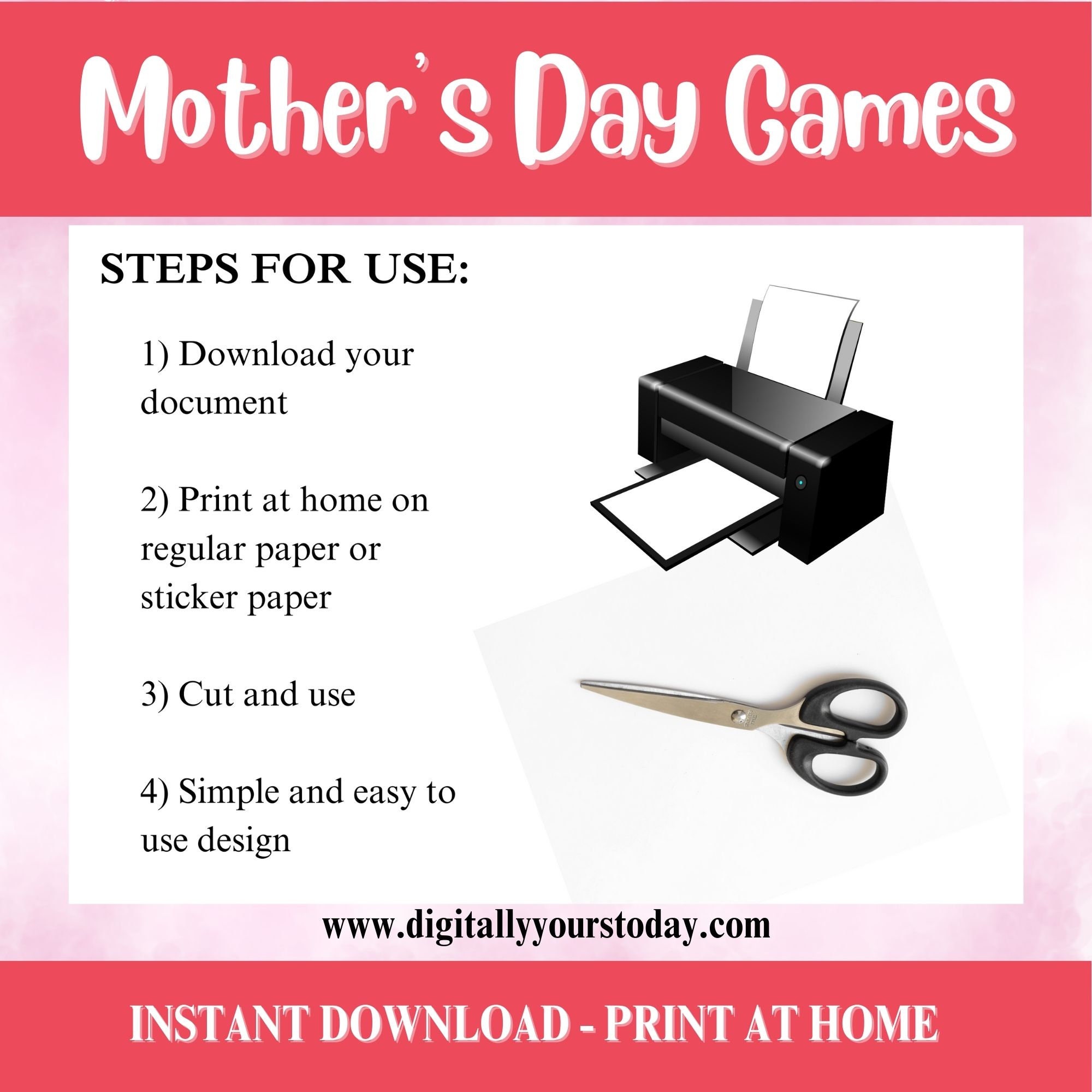 Mother's Day Game Printable Bundle Fun Games for Mum Mothering Sunday ...