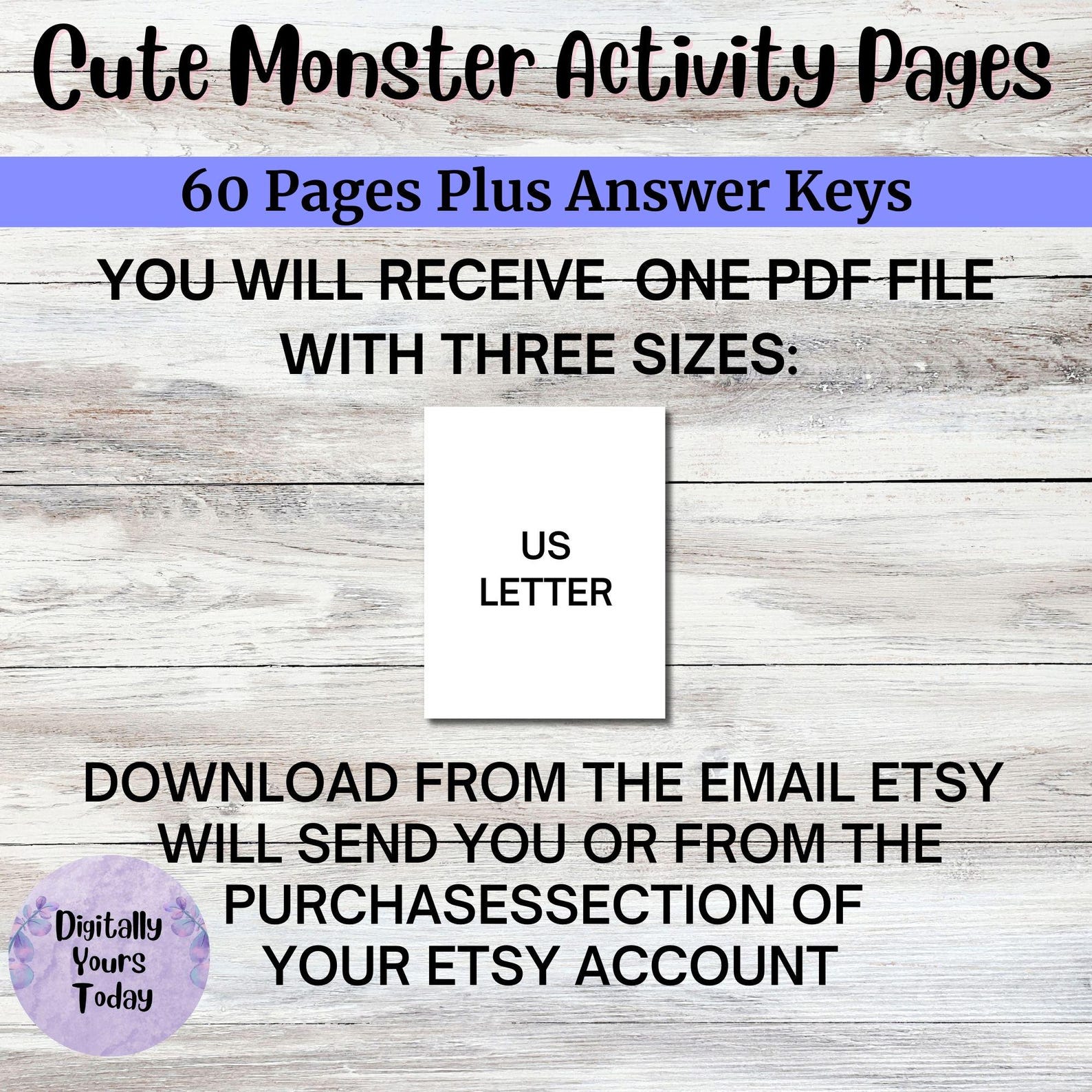 Cute Monster Activity Pack & Coloring Pages Printable | Monster ...