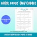 April Fools' Day Games Printable Bundle for Family, Classroom and ...
