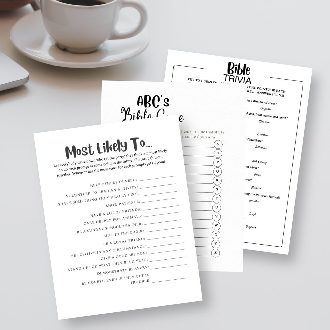 Book of Matthew Bible Games: Printable Family New Testament Bundle (PDF ...