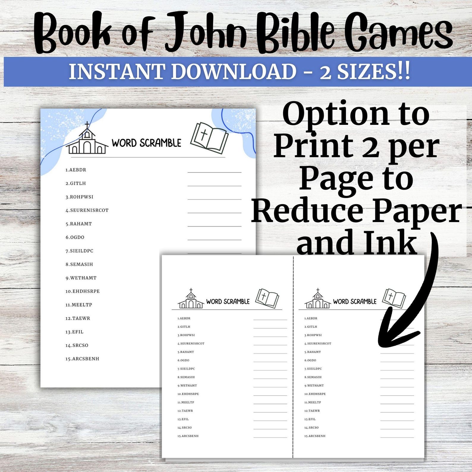 Book of John Bible Games Bundle: Family & Youth Group Activities (PDF ...