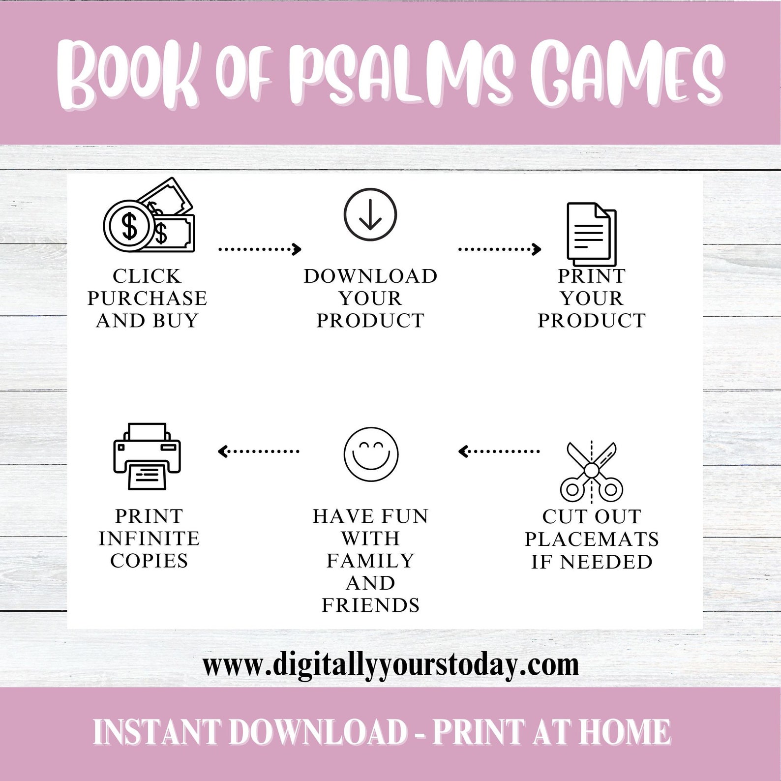 Book of Psalms Bible Games: Family Printables (PDF) - Etsy