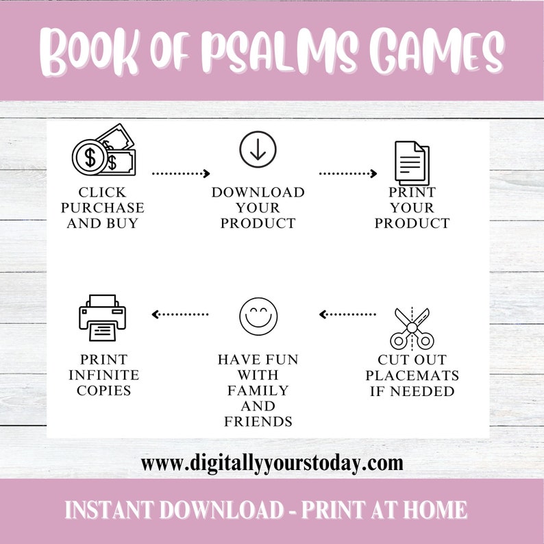 Book of Psalms Bible Games: Family Printables (PDF) - Etsy