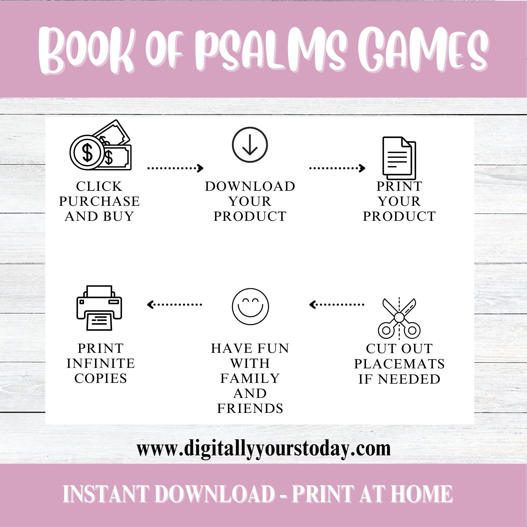 Book of Psalms Bible Games: Family Printables (PDF) - Etsy