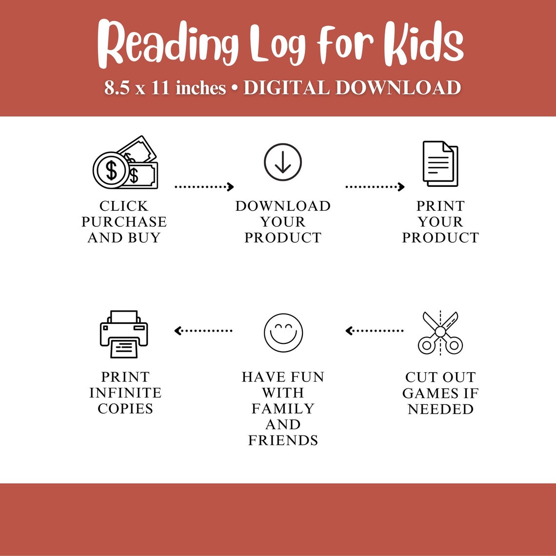 Reading Log for Kids Instant Download Reading Planner/ Journal for ...