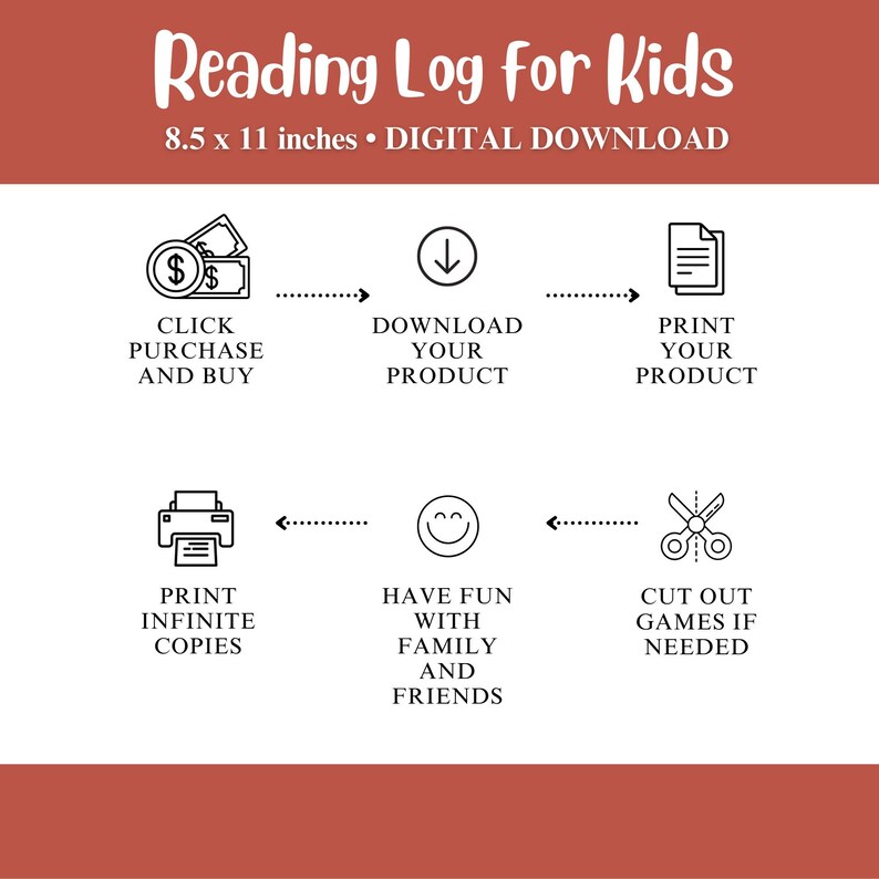 Reading Log for Kids Instant Download Reading Planner/ Journal for ...