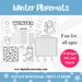 Winter Activity Placemats for Kids of All Ages 10 Different Designs ...