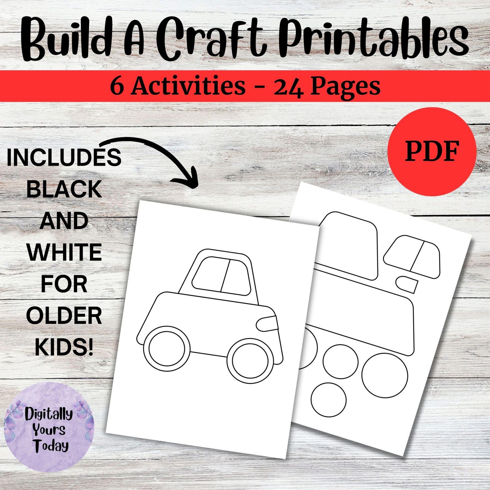 Build A Craft Activity Set Build a Car Build an Airplane Homeschool ...