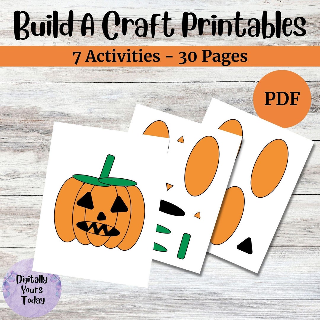 Build A Craft Activity Set Build a Pumpkin Build a Skeleton Homeschool ...