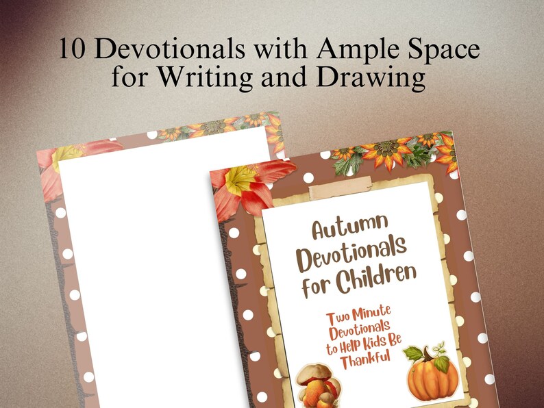 Autumn Devotional for Children | Printable Activity |bible Verses - Etsy