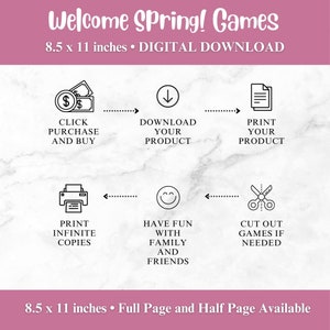 Welcome Spring! Games Printable Bundle for Family, Classroom and Sunday ...
