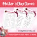 Mother's Day Game Printable Bundle Fun Games for Mum Mothering Sunday ...