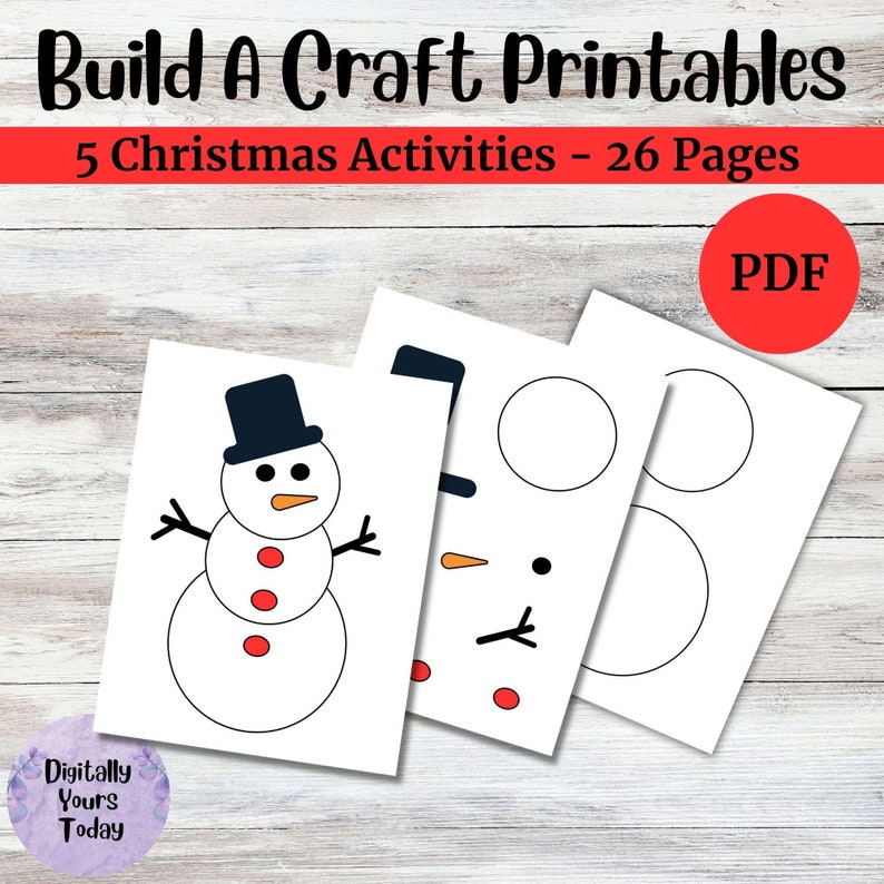 Build A Craft Activity Set Build a Snowman Build a Christmas Tree ...