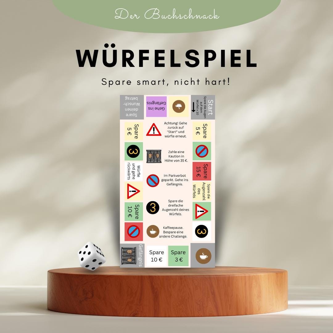 Spar-Spiel • hochwertiger Druck • Sparchallenge, Sparspiel, Moneystreet ...