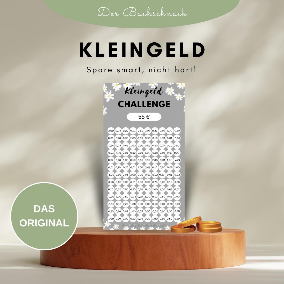 Kleingeld Spar-Challenge • Sparchallenge für Kleingeld, Mit Kleingeld ...