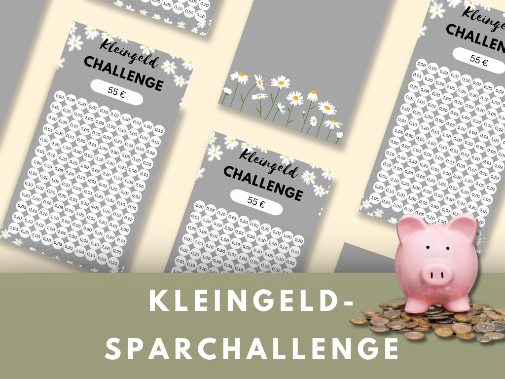 Kleingeld Spar-Challenge Sparchallenge für Kleingeld, Mit Kleingeld 55 ...