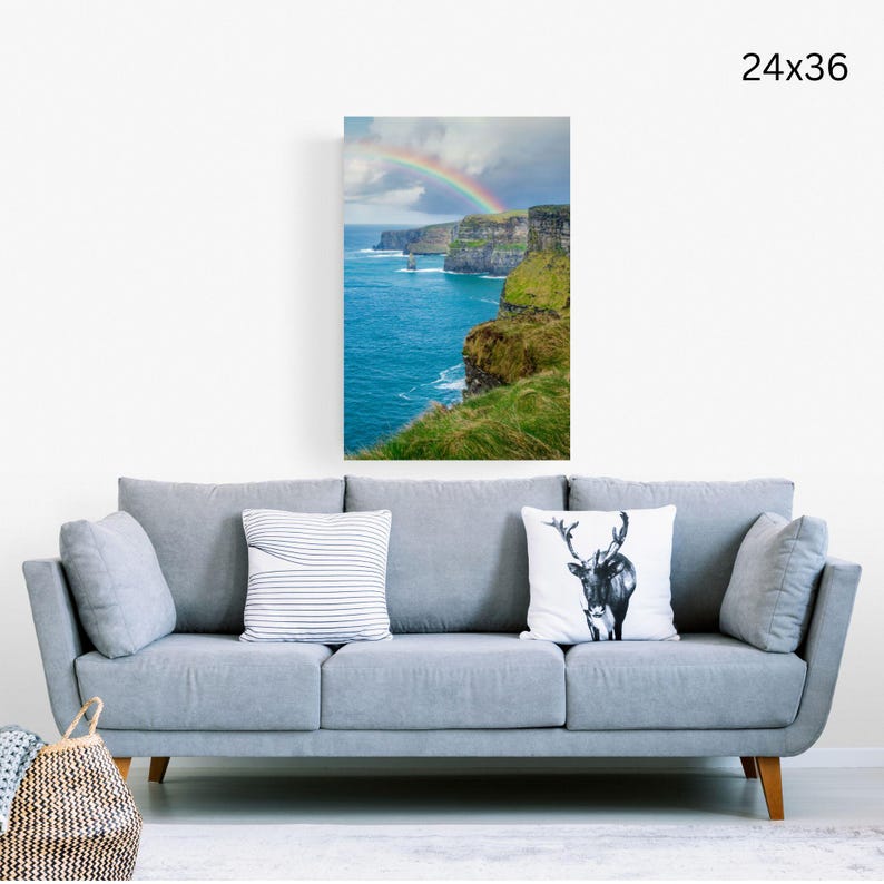 Cliffs of Moher Rainbow Ireland Vertical Landscape Photography Print - Etsy