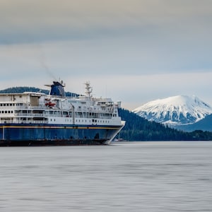Alaska Marine Highway Ferry in Sitka Port Landscape Photography Print ...