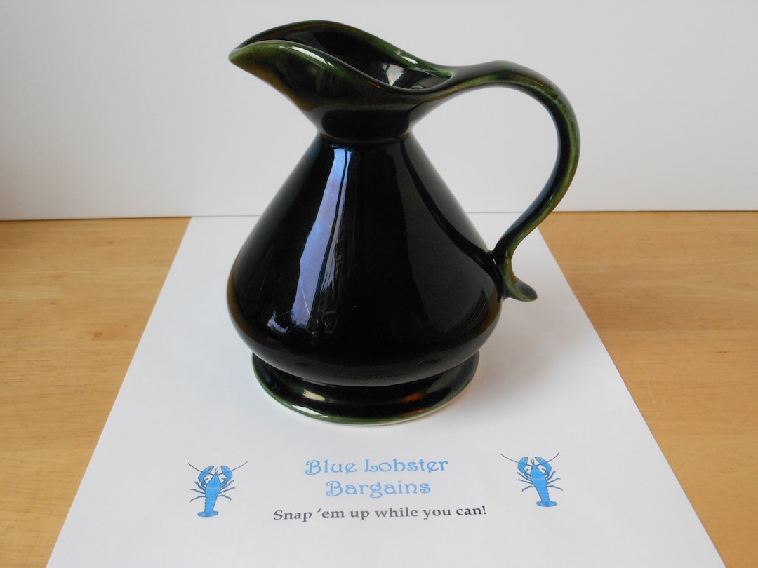 Fosters Studio Pottery Cornwall Dark Green Ewer. Vintage 1970s Cornish ...