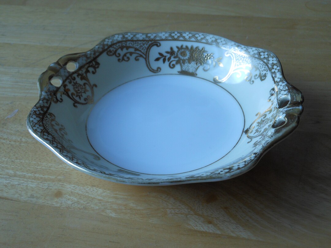Noritake Golden Flower Basket Design 44318 Dessert Bowl / Sweet Bowl ...