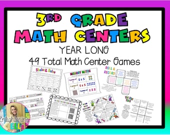 4th Grade Math Centers Year Long Bundle - Etsy