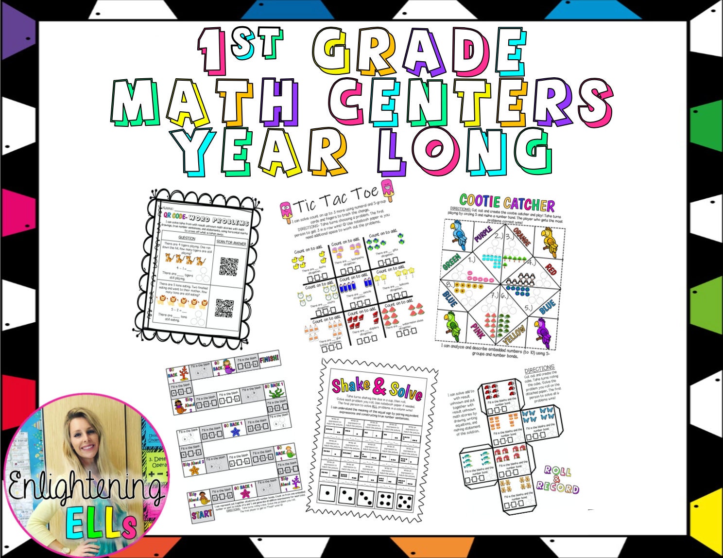 1st Grade Math Centers Year Long Bundle - Etsy