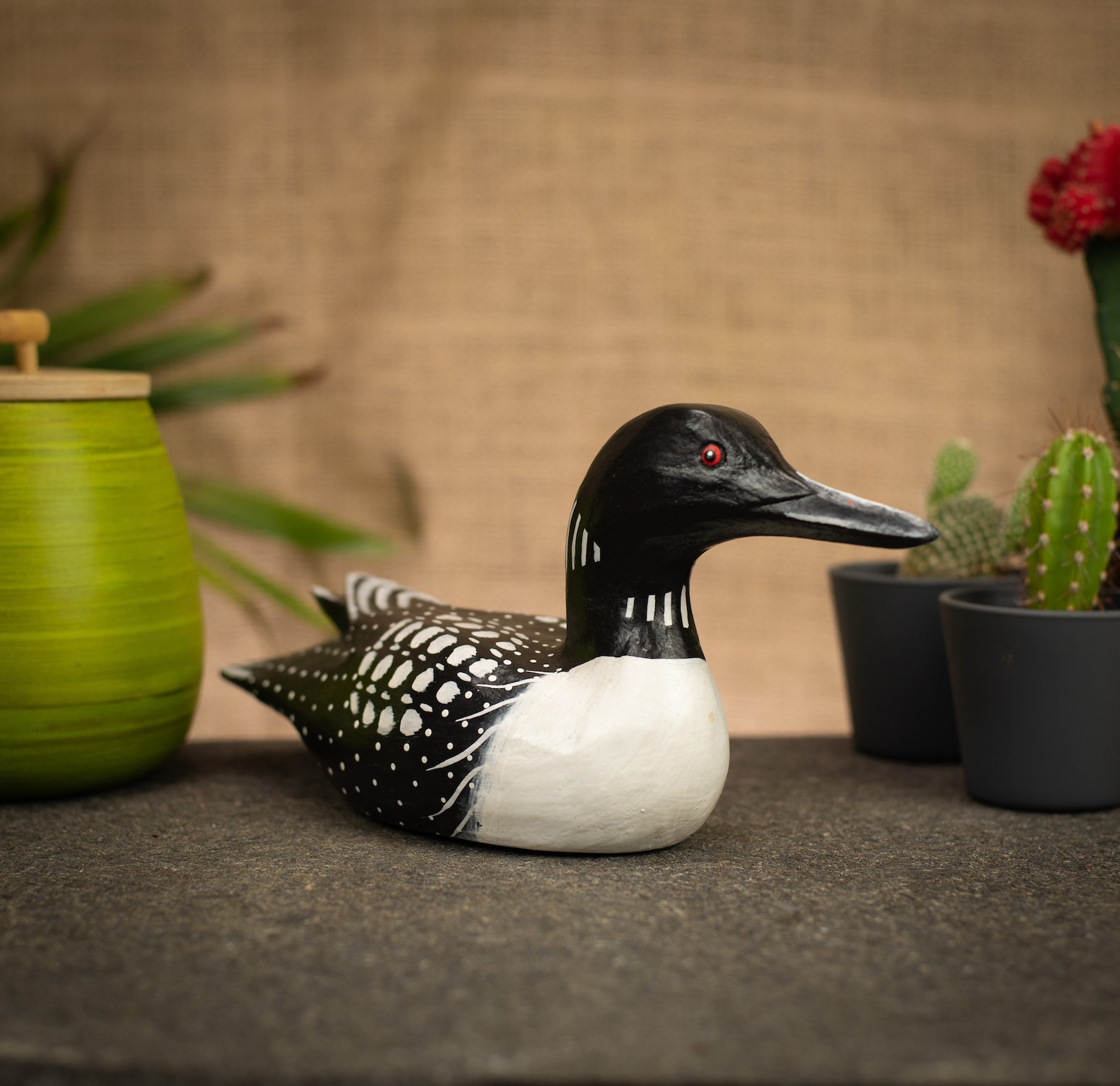 Hand Carved, Hand Painted Wooden Bird Sculpture of a Loon - Etsy
