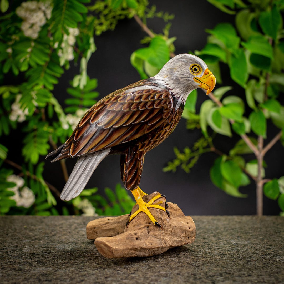 Hand Carved & Painted Bald Eagle - Etsy