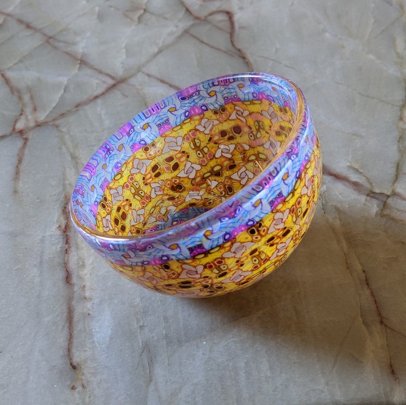 Mini Slant Bowls 3 Polymer Clay on Glass - Etsy