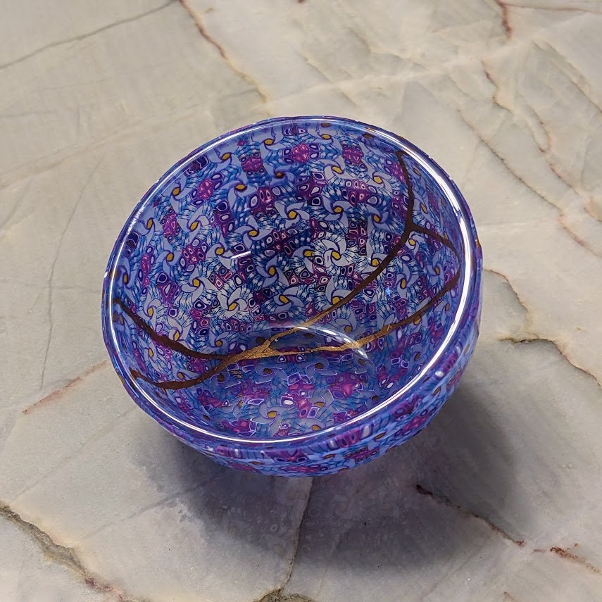 Mini Slant Bowls 3 Polymer Clay on Glass - Etsy