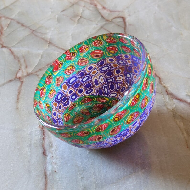 Mini Slant Bowls 3 Polymer Clay on Glass - Etsy