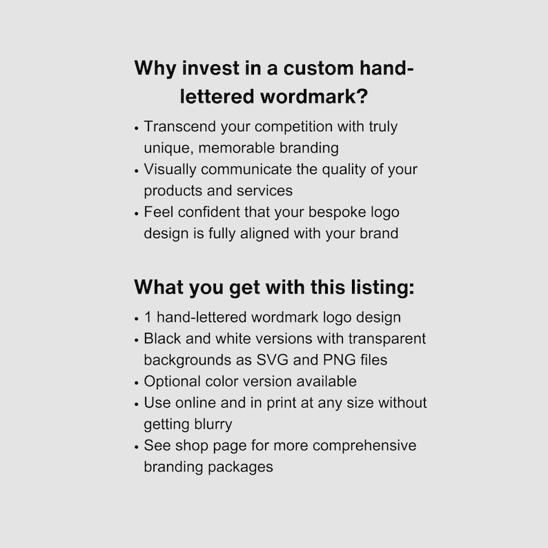 Custom Hand-lettered Wordmark Logo Design - Etsy