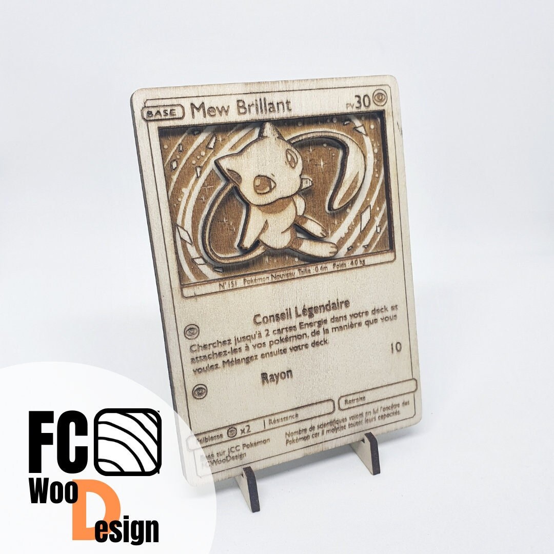 Mew Brillant Pokémon Custom Wood Map 3D Effect - Etsy