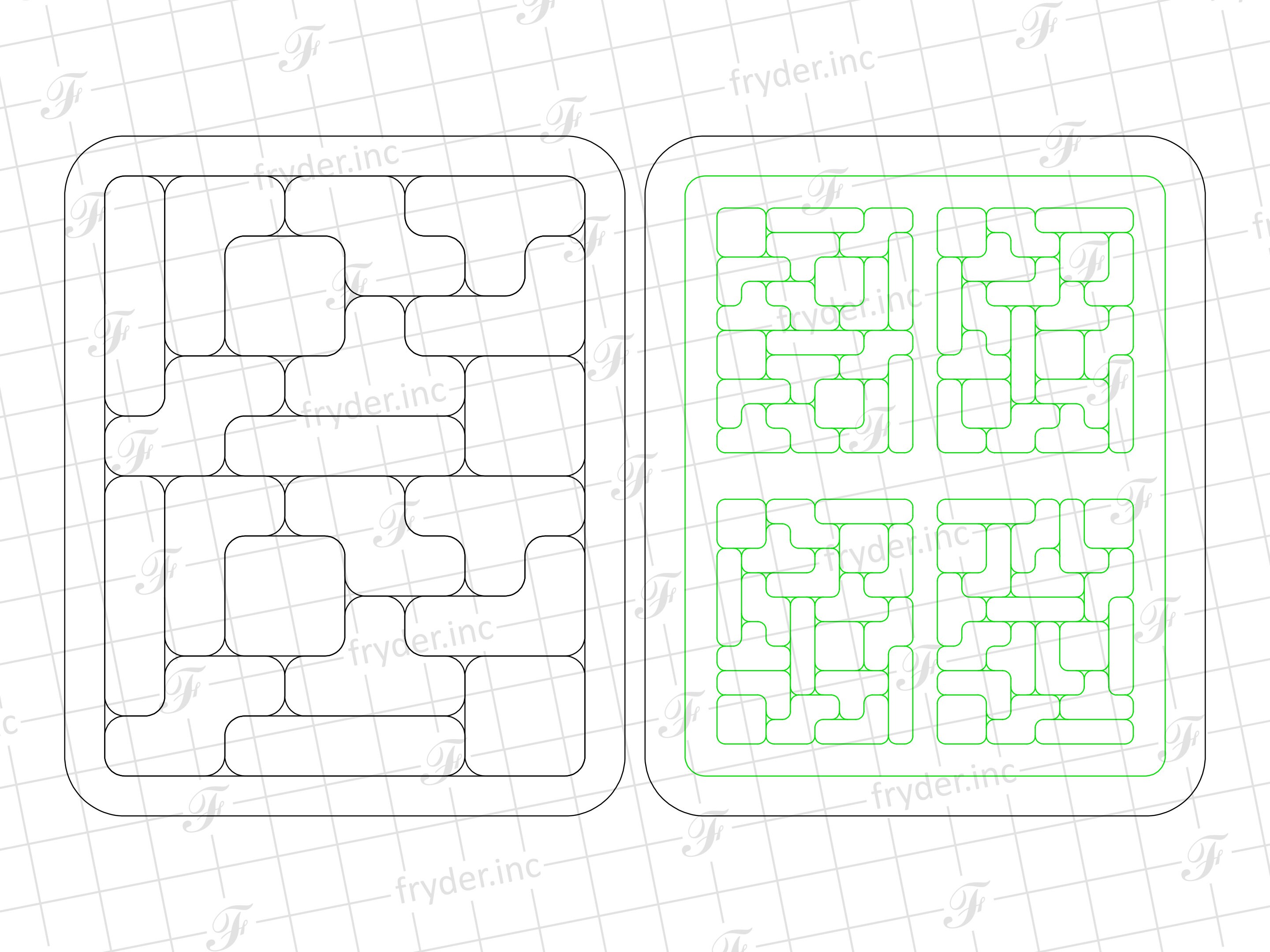 Tetris / Tetromino Puzzle Game Laser Cut Design SVG/DXF Vector Files ...