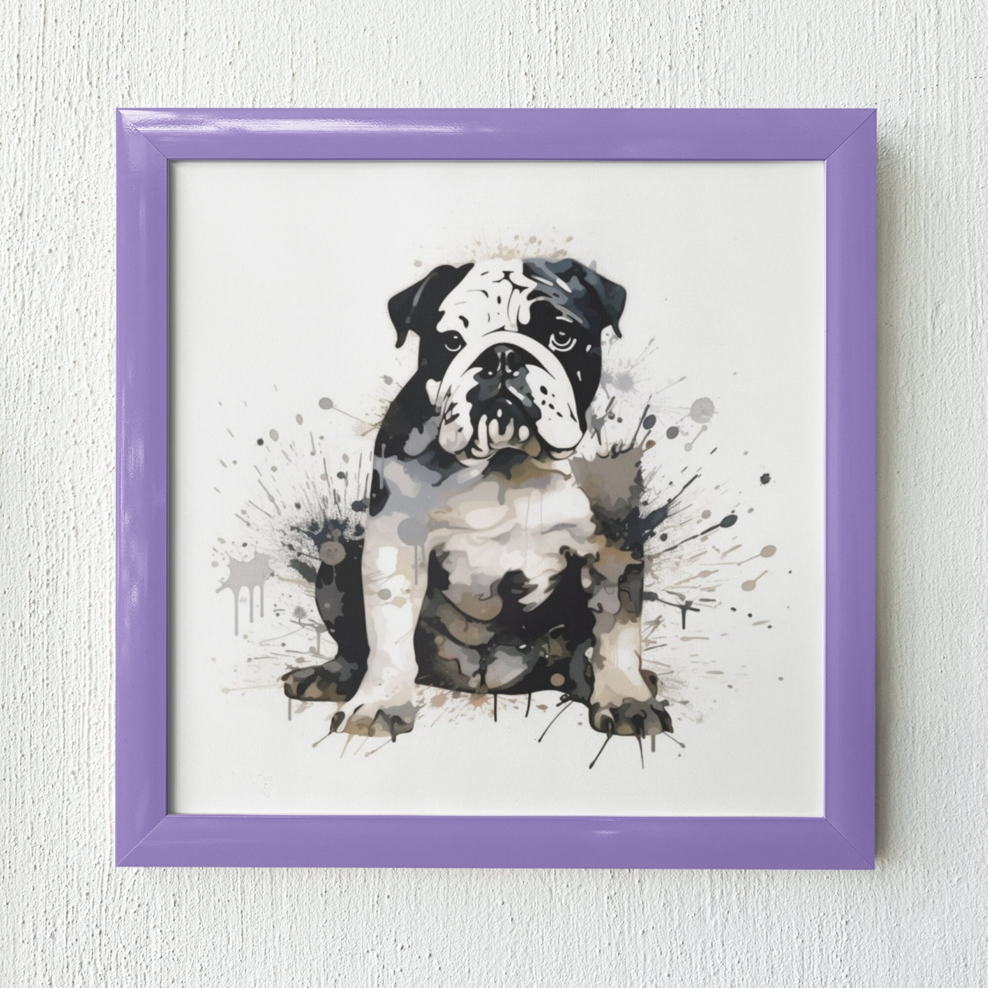 English Bulldog Dog Ink Blot Rorschach Test Digital Print - Etsy