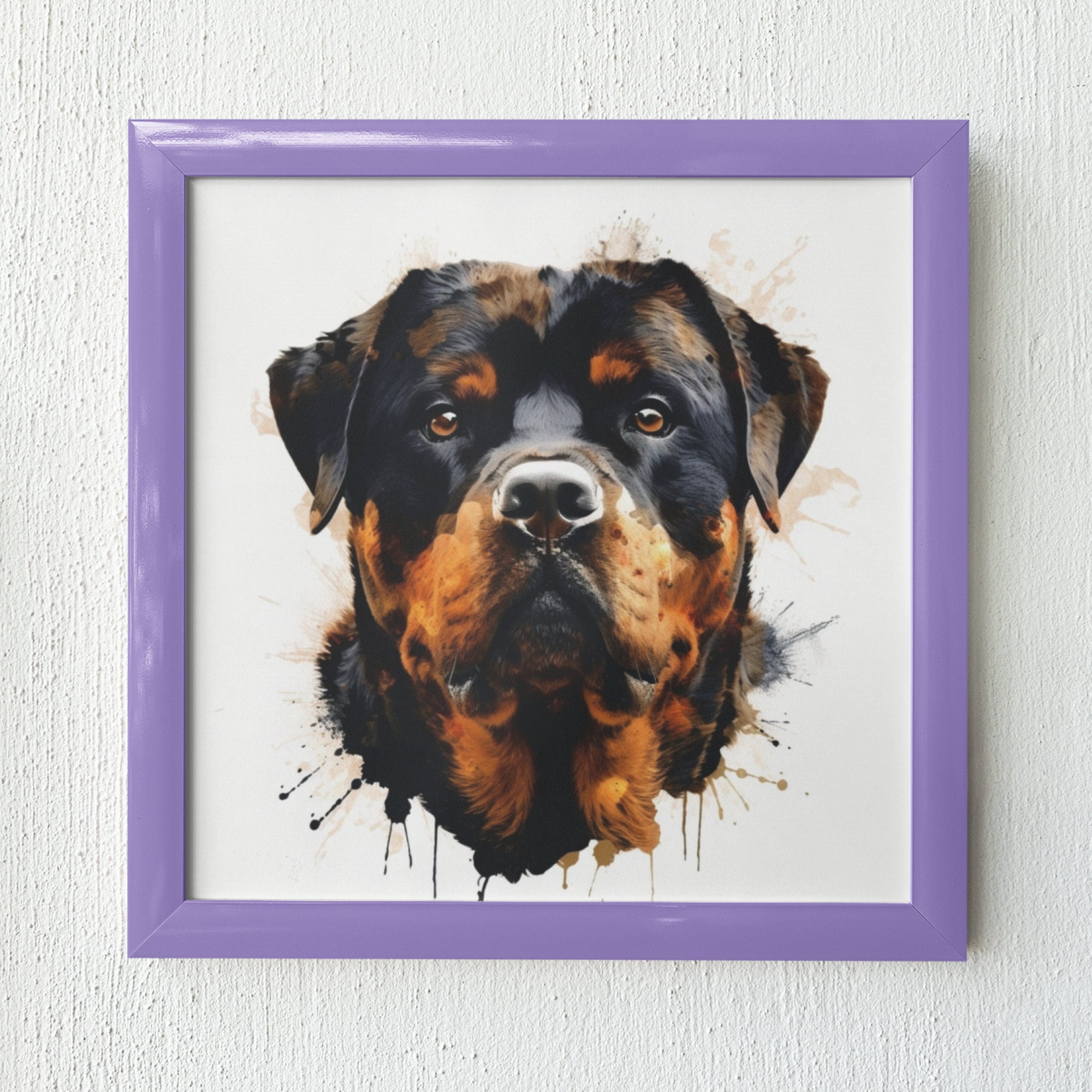 Rottweiler Dog Ink Blot Rorschach Test Digital Print High - Etsy