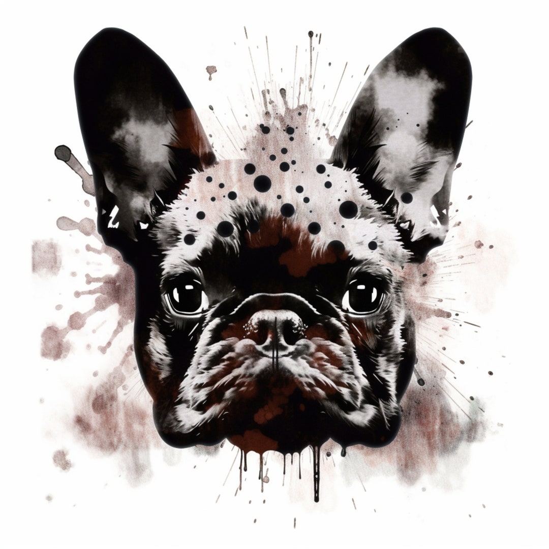 French Bulldog Dog Ink Blot Rorschach Test High Resolution - Etsy