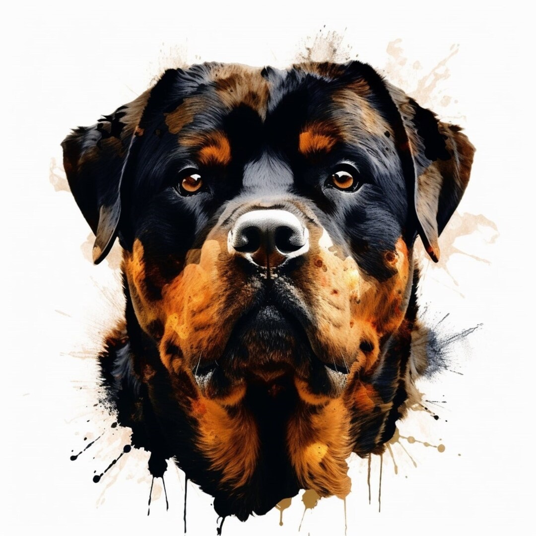 Rottweiler Dog Ink Blot Rorschach Test Digital Print High - Etsy
