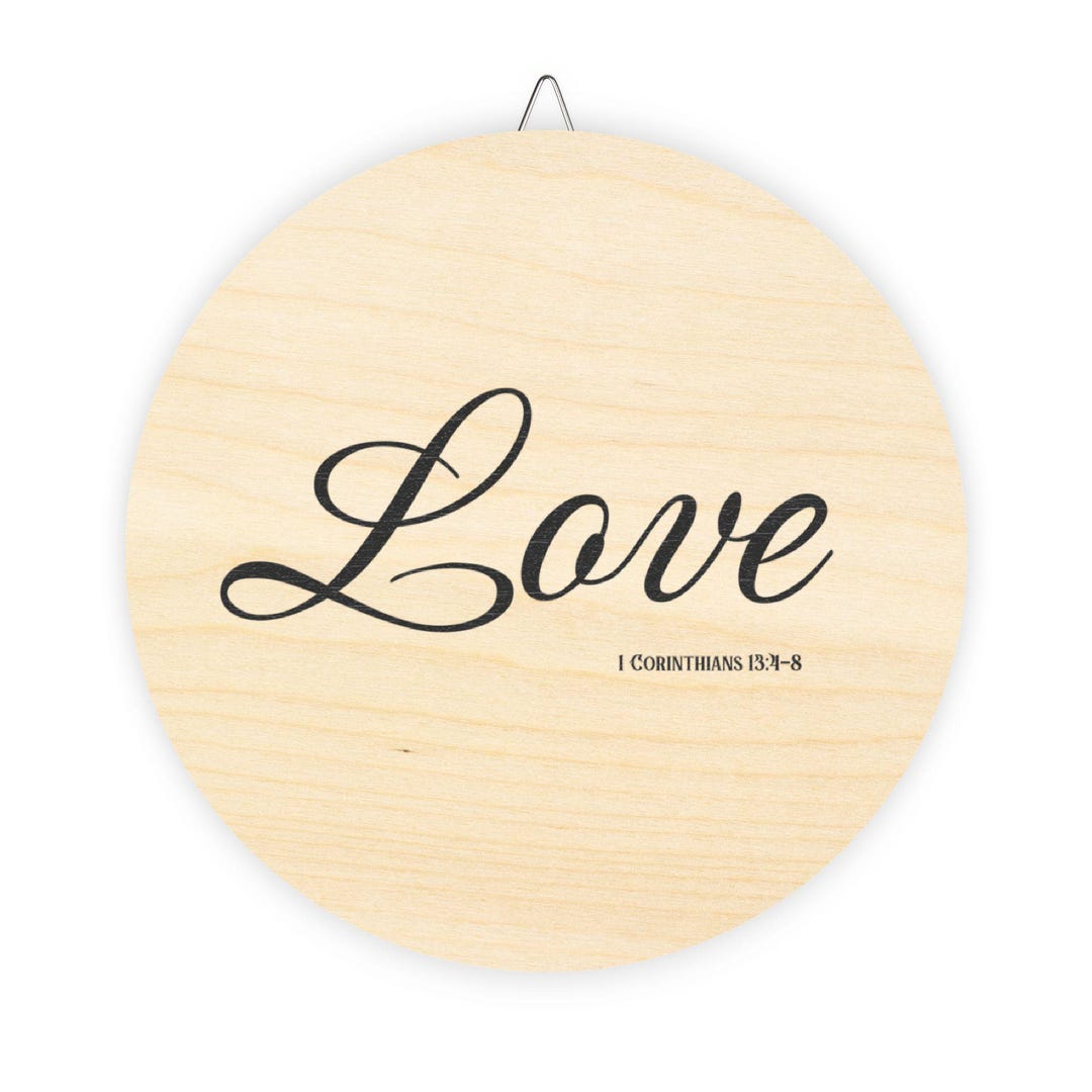 Charming Love Wall Sign, Rustic Home Decor, Faith-based Gift, Wedding ...