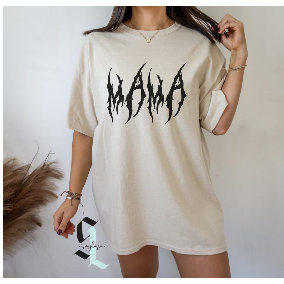Mama Goth Sweatshirt, Spooky Mom Font, Metal Mama Shirt, Sweatshirt - Etsy