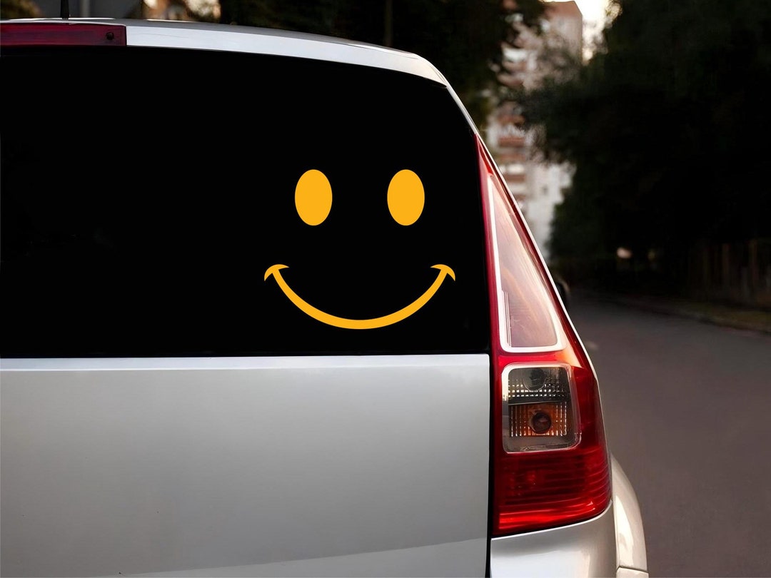 Smiley Face Vinyl Decal Sticker, Classic Smiley Face Emoji Waterproof ...